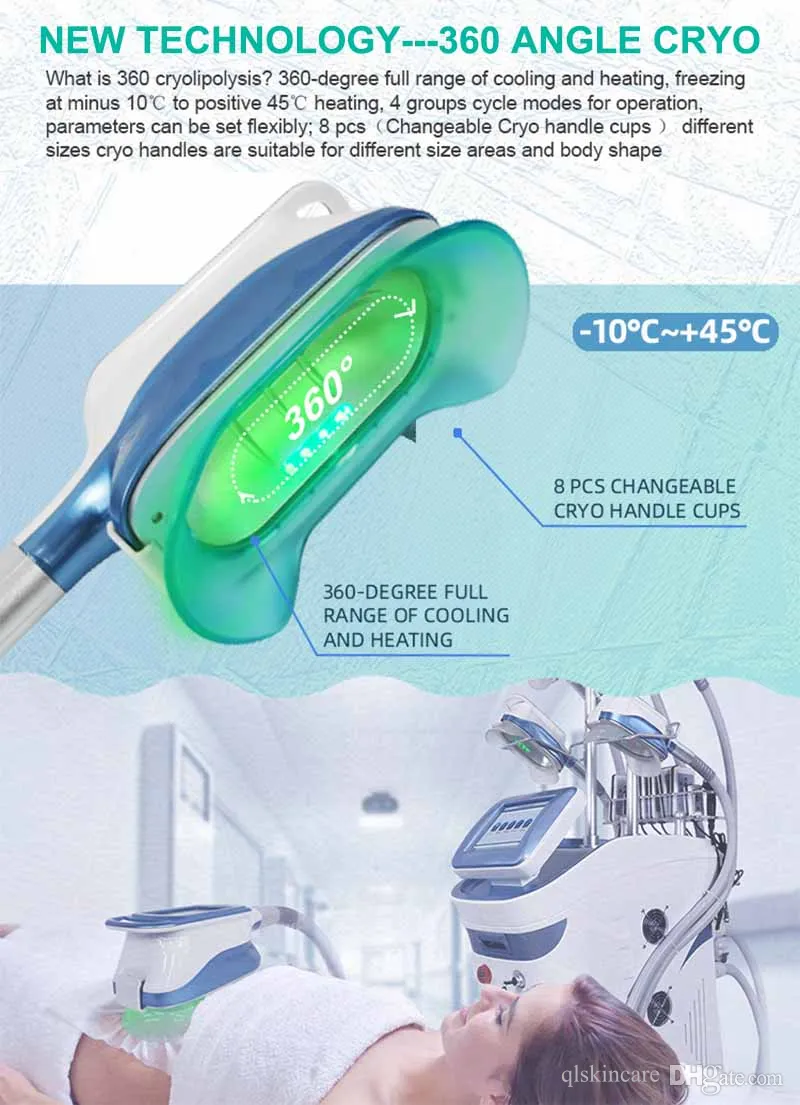 Fat Reduce 7 IN 1 Fat 3 Cryo Handle Fat Freezing Cool Cryolipolysis ...