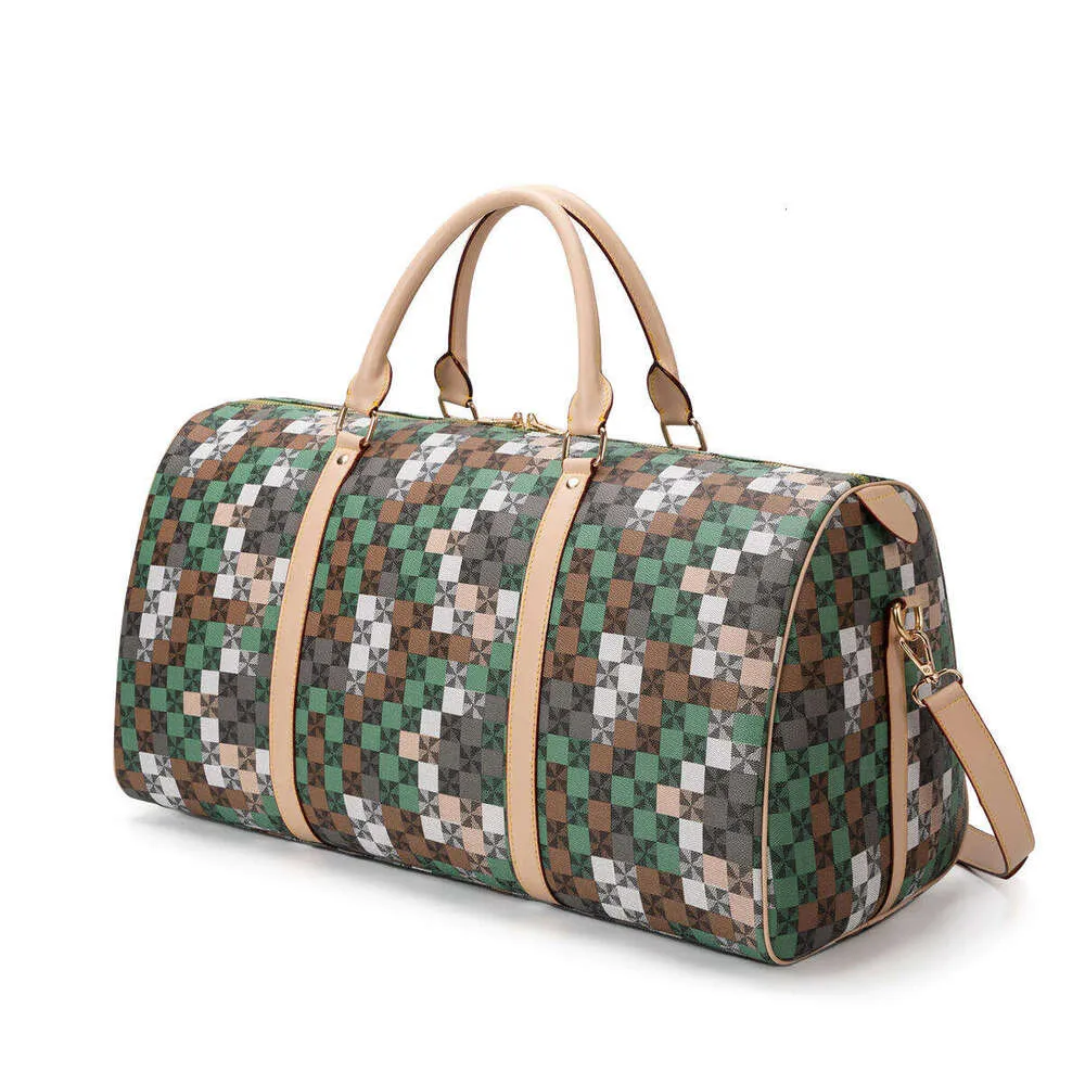 Lacel Urwebin Vintage Checkered Plaid Duffle Bag for Women, Green Brown ...
