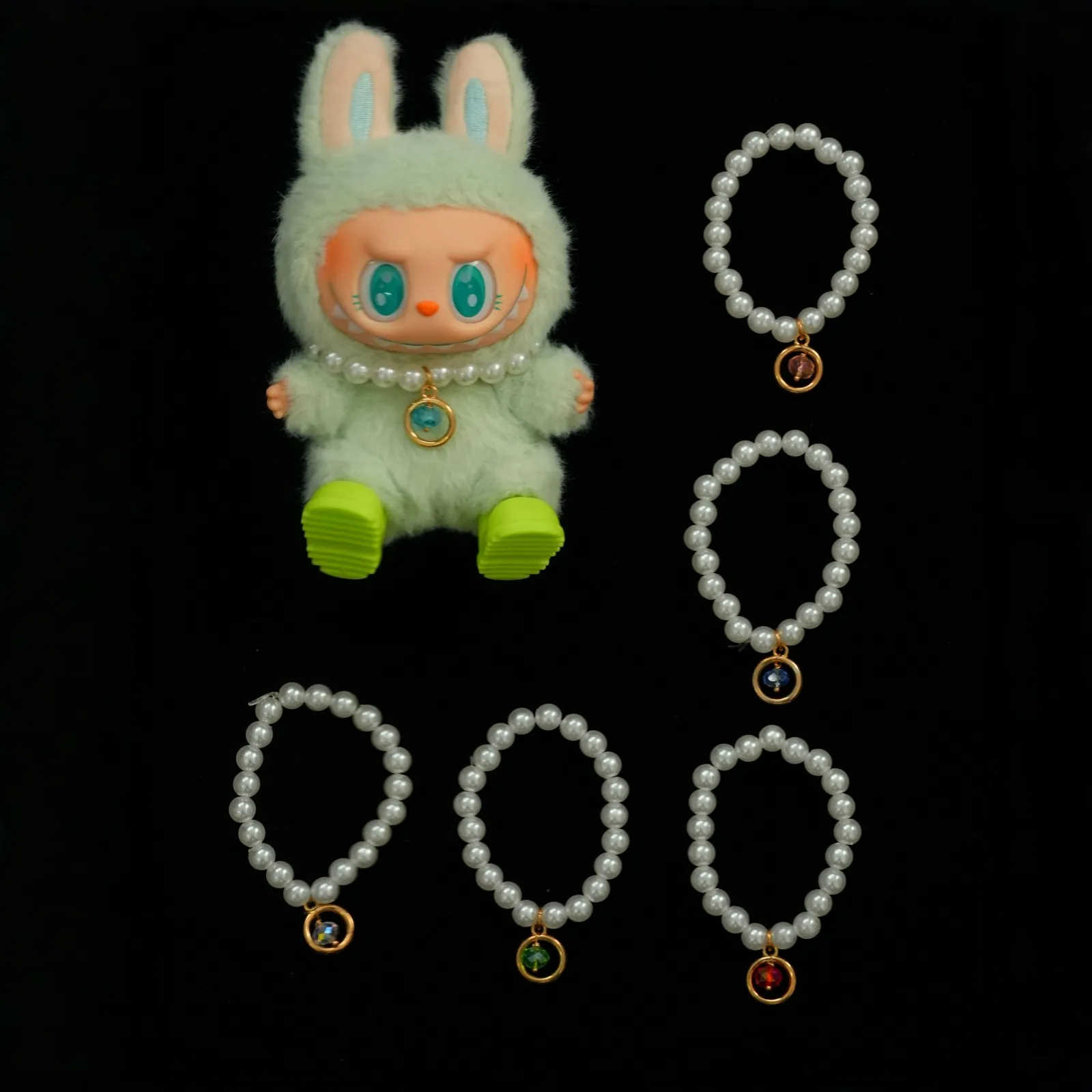 Labubu Polymer Clay Baby Pendants Doll Clothes Car Decoration One Size ...