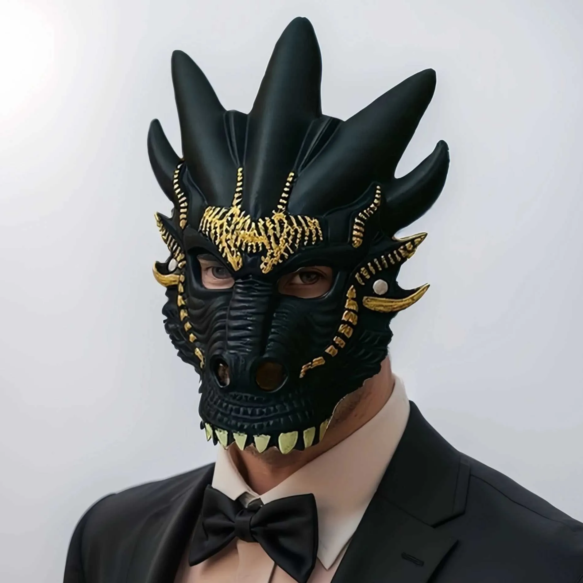 Dragon Mask Full Face Scary Dinosaur Costume Mask Adults | Halloween ...