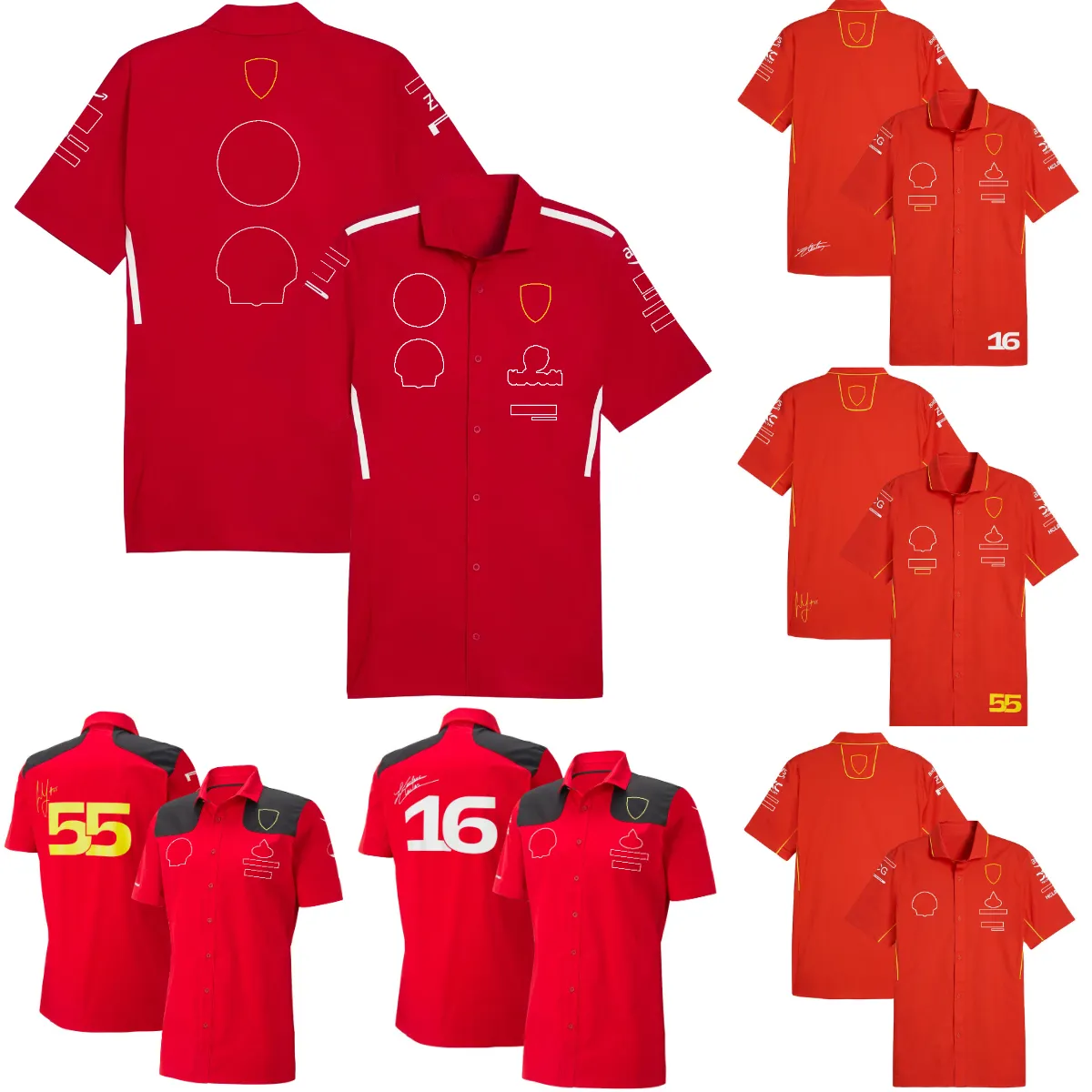 2025 F1 Team Racing Shirt Formula 1 Driver Polo Collar Short Sleeve ...