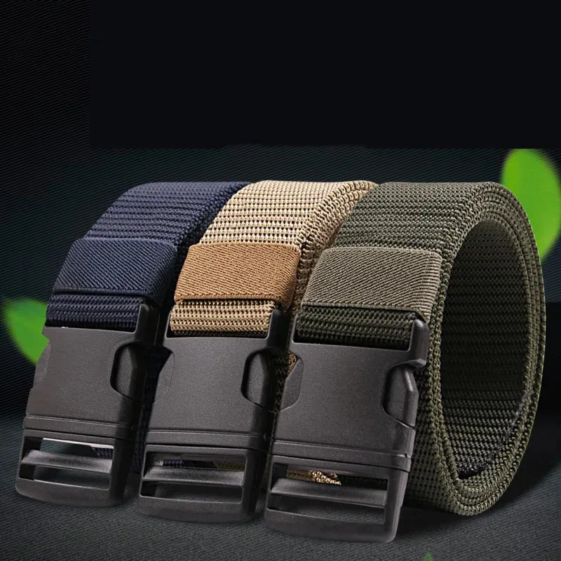 Tactical Nylon Belt for Men Genuine Leather Narrow Canvas Waistband ...