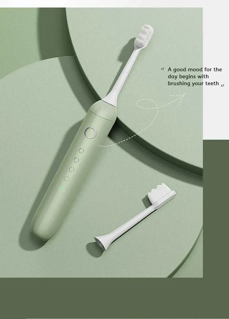Smart Sonic Ultrasonic Electric Toothbrush Rechargeable with 5 Modes ...