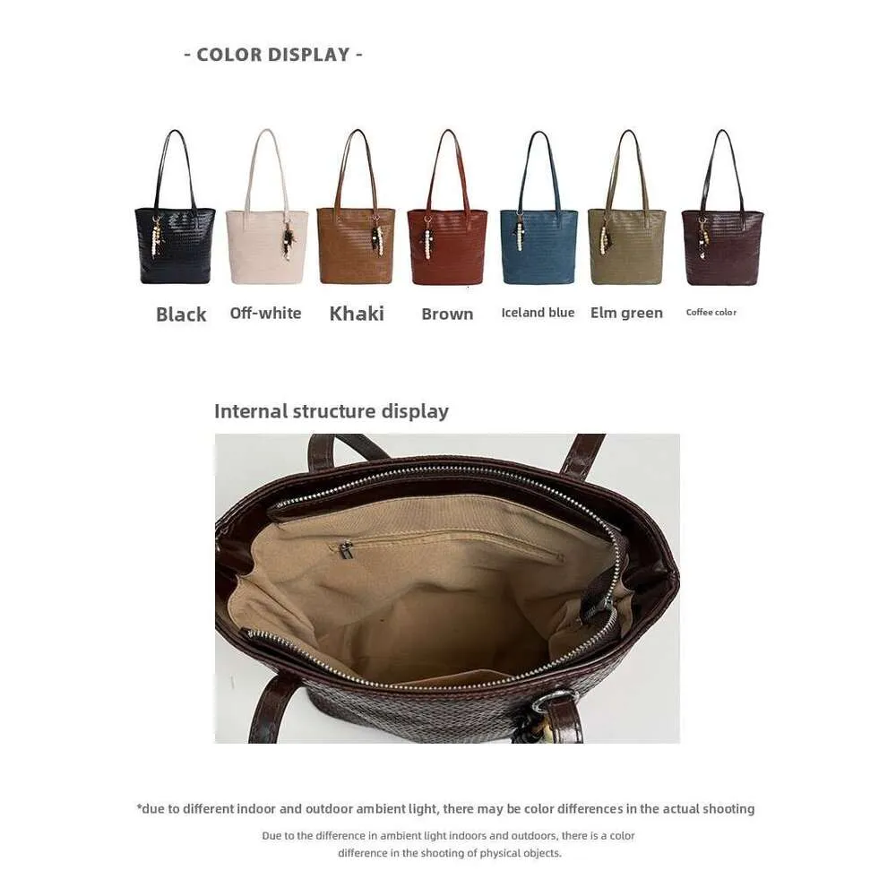 Woven Bucket Bag for Women 2025 New Large Capacity Versatile Shoulder ...