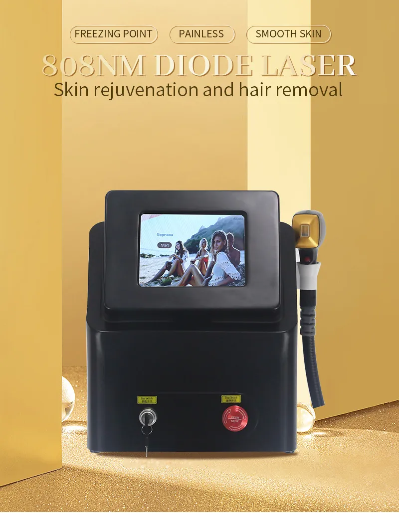 Permanent Hair Removal Machine: Professional 808nm Diode Laser Device ...