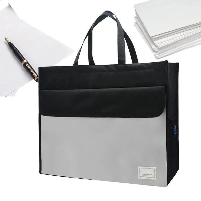A3 Document Storage Bag: Large Capacity Portable File Briefcase Pouch ...