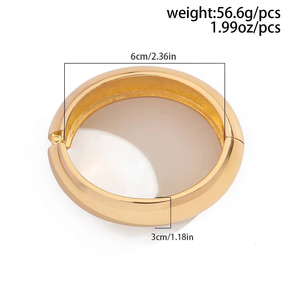 Polygonal Semi-Transparent Metal Spring Bracelet for Women with Two ...