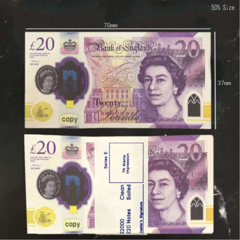 Best 3A Copy Fake UK Pounds Realistic Plastic Prop Money Notes 10, 20 ...