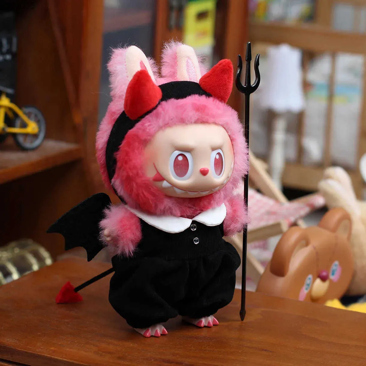 Doll Clothes Devil Vampire Suit For 15/17cm Plush Doll Elf Wing, Tail ...
