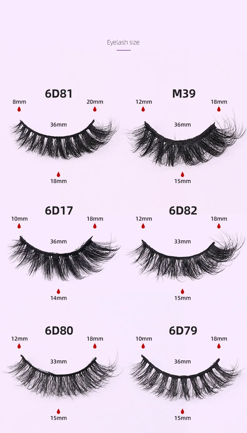 Multi-Layer 3D Faux Mink Lashes, Thick Curly False Eyelashes, Fluffy ...