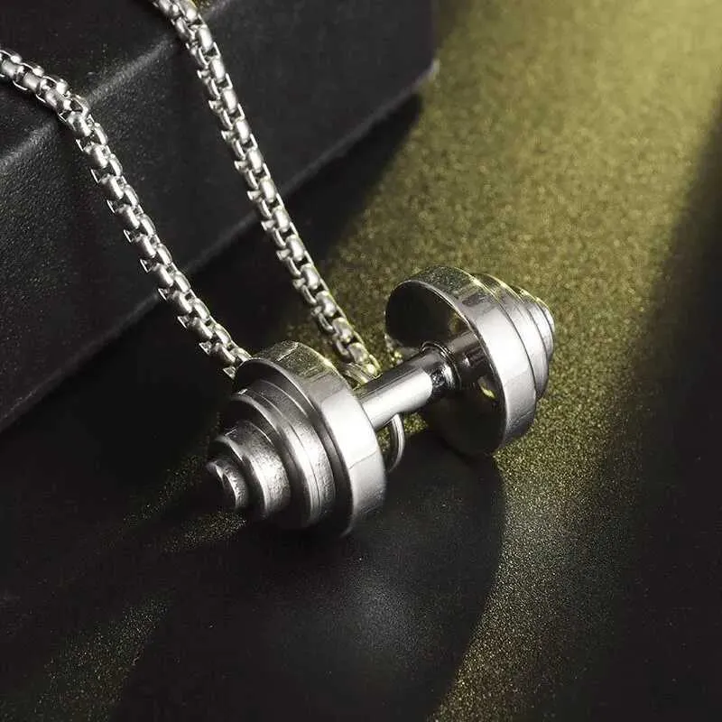 XJ250816 Stainless Steel Dumbbell Pendant Necklace ... From Oriental ...