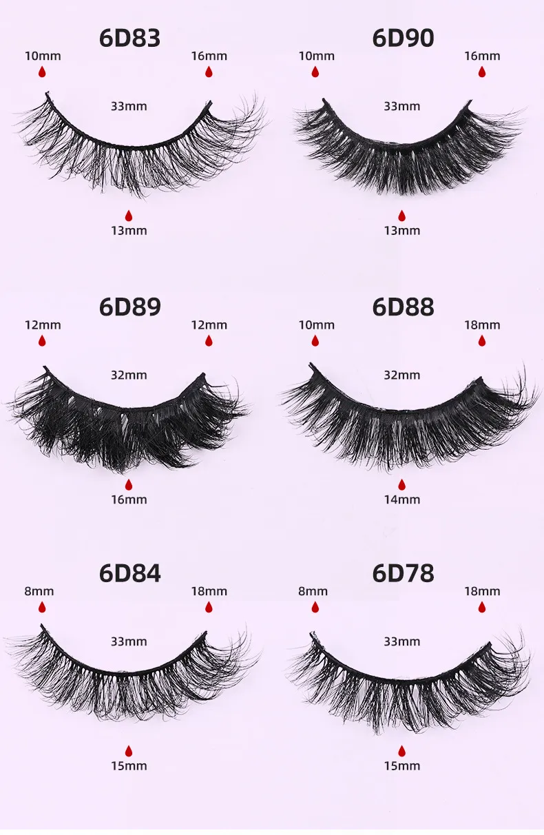 Multi-Layer 3D Faux Mink Lashes, Thick Curly False Eyelashes, Fluffy ...