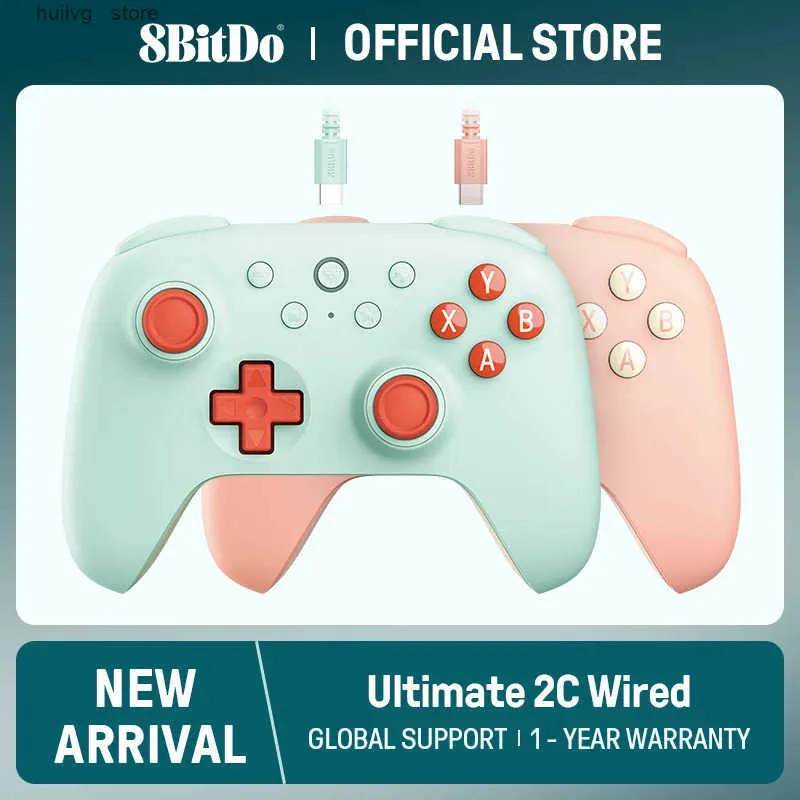 8BitDo Wired Gaming Controller for PC Windows 10 11 Raspberry Pi Android Orange with Membrane ...