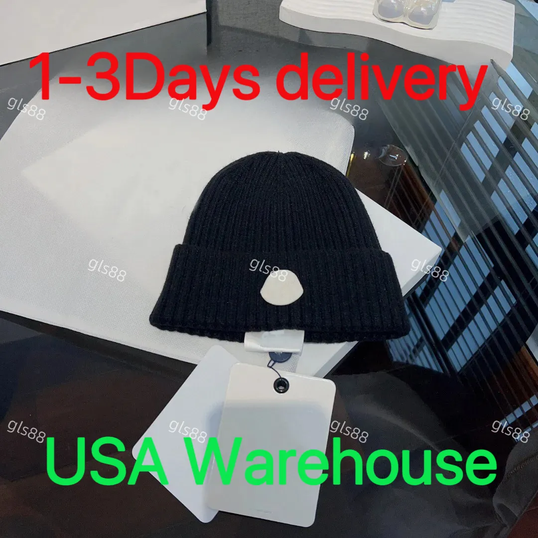 Designer Wool Beanie Caps Warm Knitted Winter Hats With Embroidery For ...