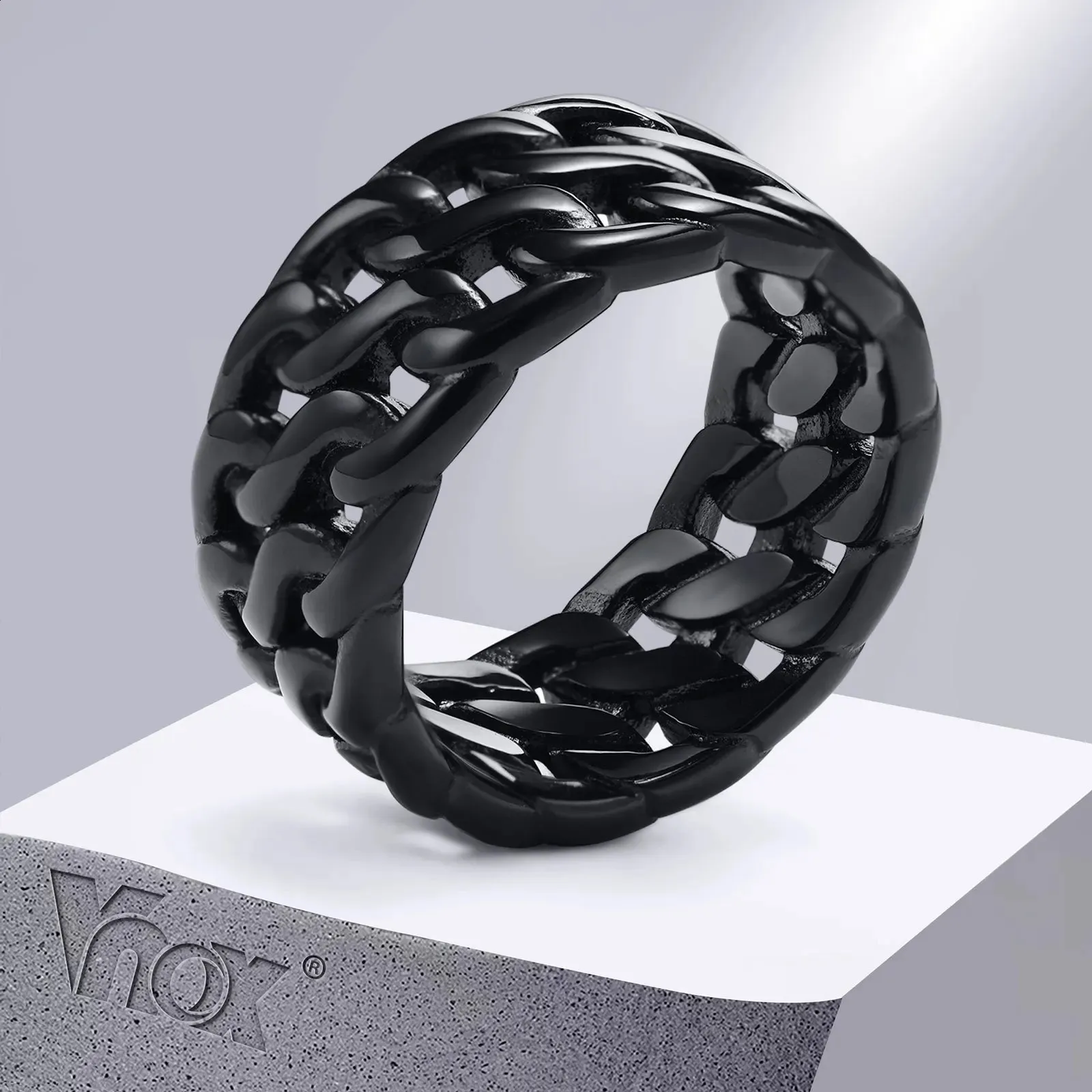 Vnox 10mm Stainless Steel Dual Cuban Chain Rings For... From Xing05, $6 ...