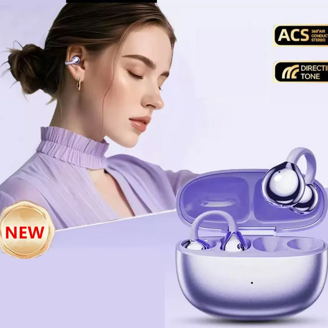 OWS Wireless Bluetooth Earphones Ear Hook Air Conduction Headphones ...