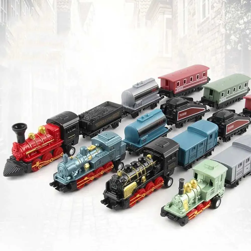 Retro Steam Train Model 1:60 Scale Diecast Miniature Pull Back Train ...