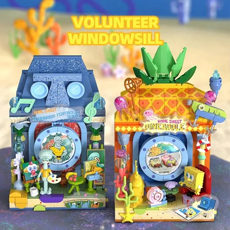 SpongeBob Pineapple Island Portrait Building Blocks DIY Cartoon Model ...