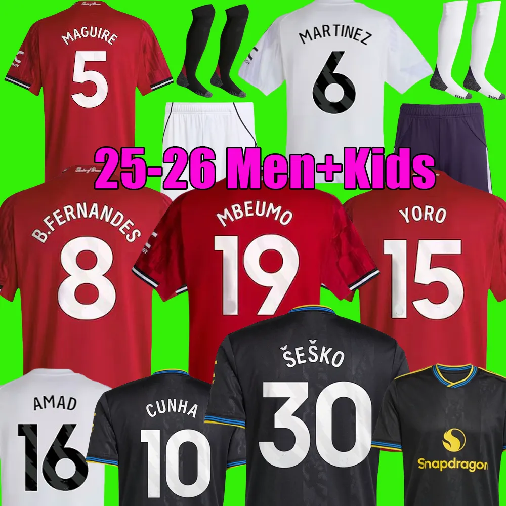 2024 2025 Soccer Jersey, RASHFORD MOUNT MAINOO B. FERNANDES GARNACHO ...