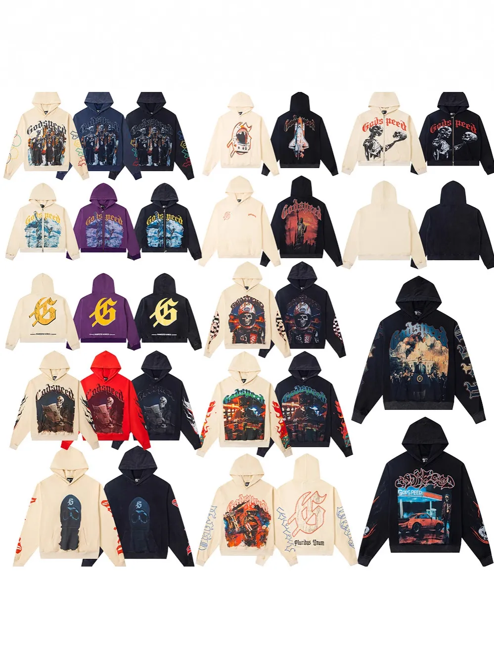 Designer Men's Hoodies Fashion Printed Y2k Cotton Hip-Hop Loose Tops ...
