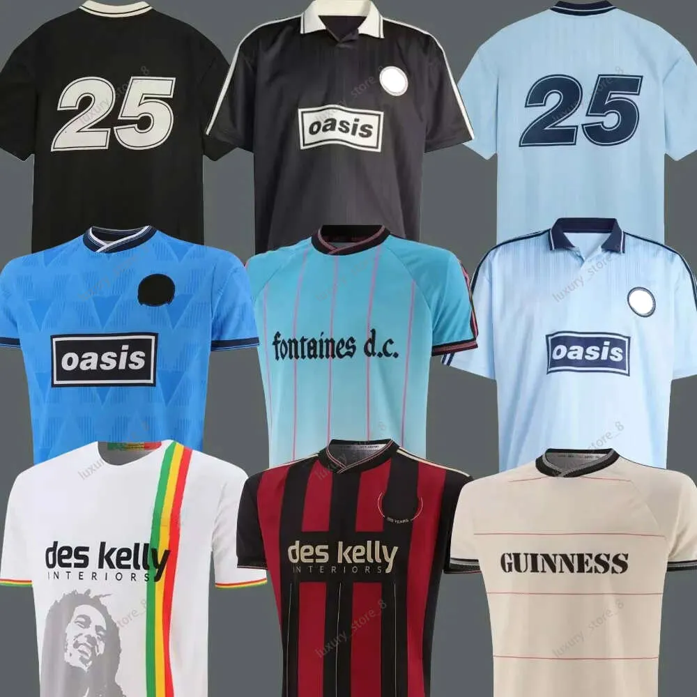 Oasis 2025 Football Jersey Bohemian Jacquard Soccer Shirt Live Black ...