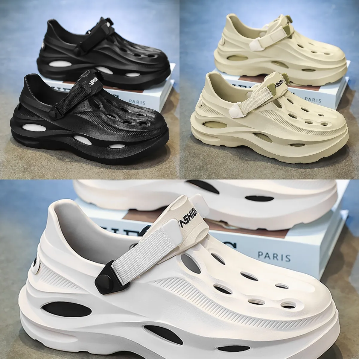 Bulk 2025 Designer Crocs Sandals Men For Men And Women Onyx Bone Azure ...