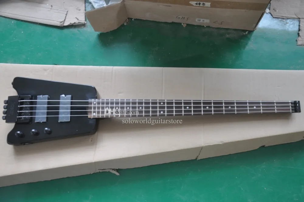 Headless 4 String Electric Bass Guitar, Solid Mahogany Basswood Body ...