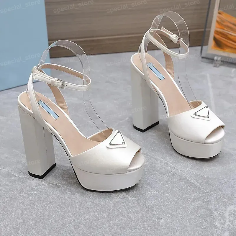 Wholesale Luxury Satin Patent Leather Platform Block Heel... At Only ...