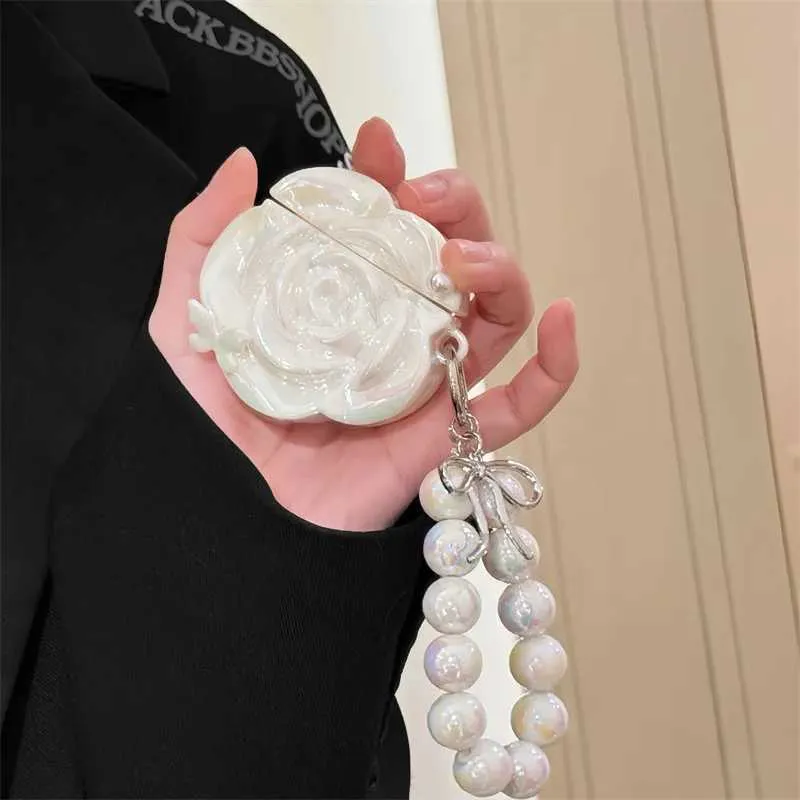 Ute Laser Colorful Flower Soft White Silicone Earphone Case Cover For ...