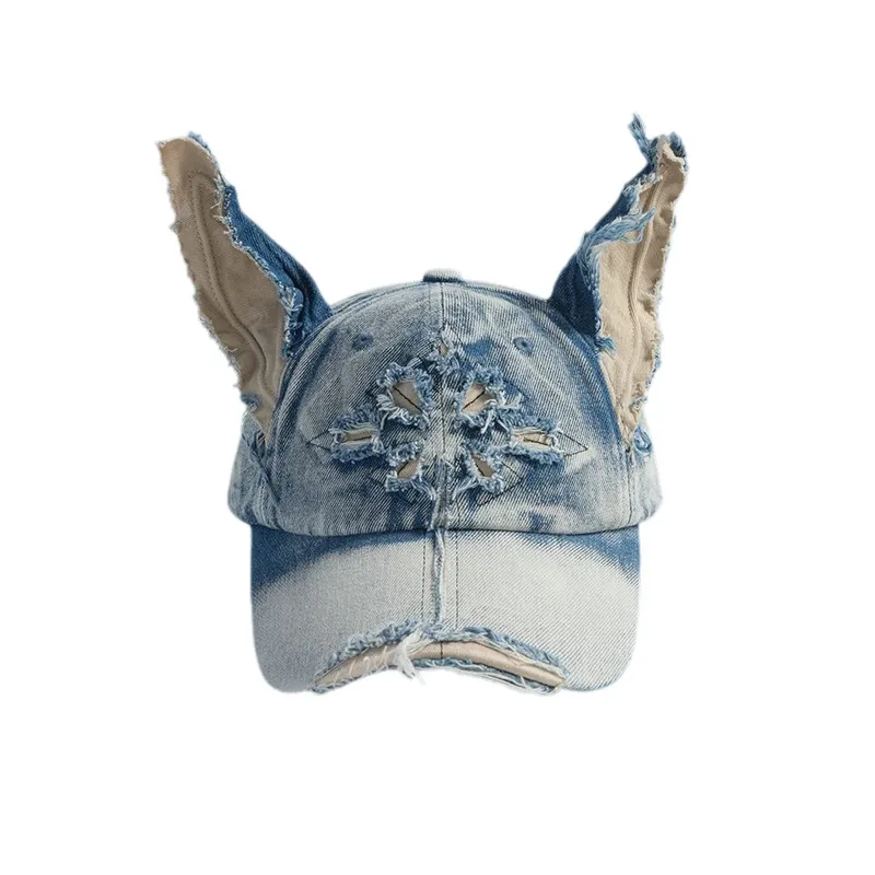 Streetwear Dog Ear Baseball Hats Distressed Washed... From Marceline ...