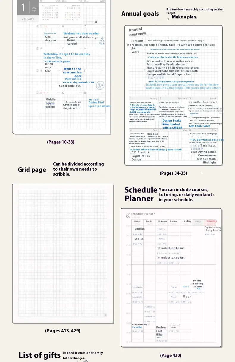 Kinbor 2026 Planner Notebook A5 A6 Daily Weekly... From Zhong10, $21.41 ...