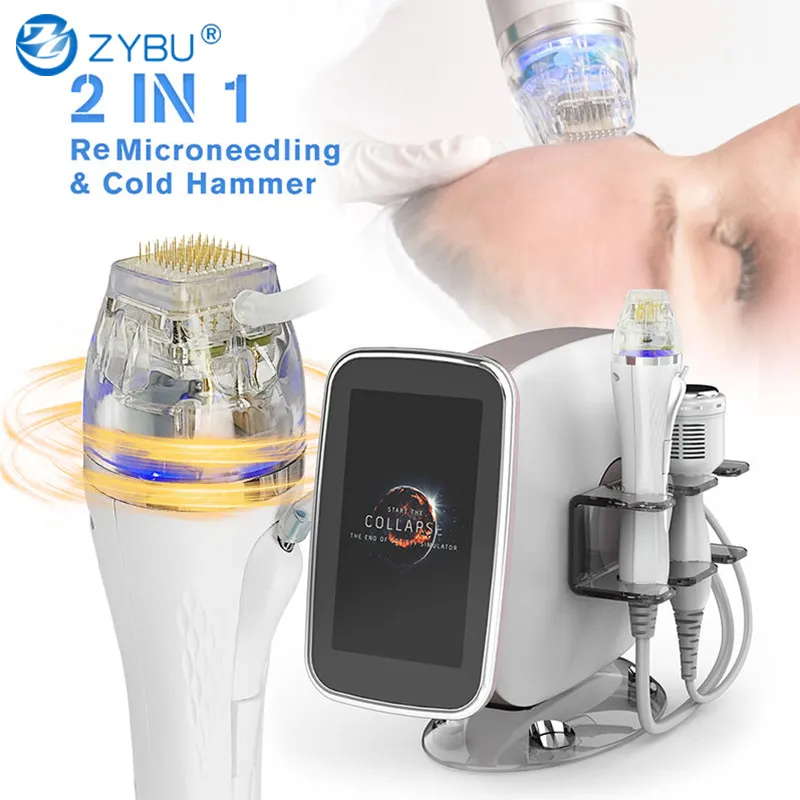 2 In 1 Microneedling RF Rf Skin Treatment Machine With Cold Hammer For ...