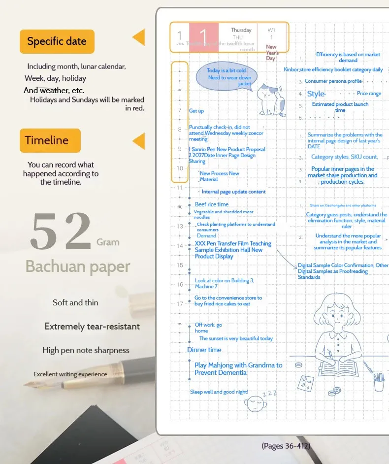 Kinbor 2026 Planner Notebook A5 A6 Daily Weekly... From Zhong10, $21.41 ...