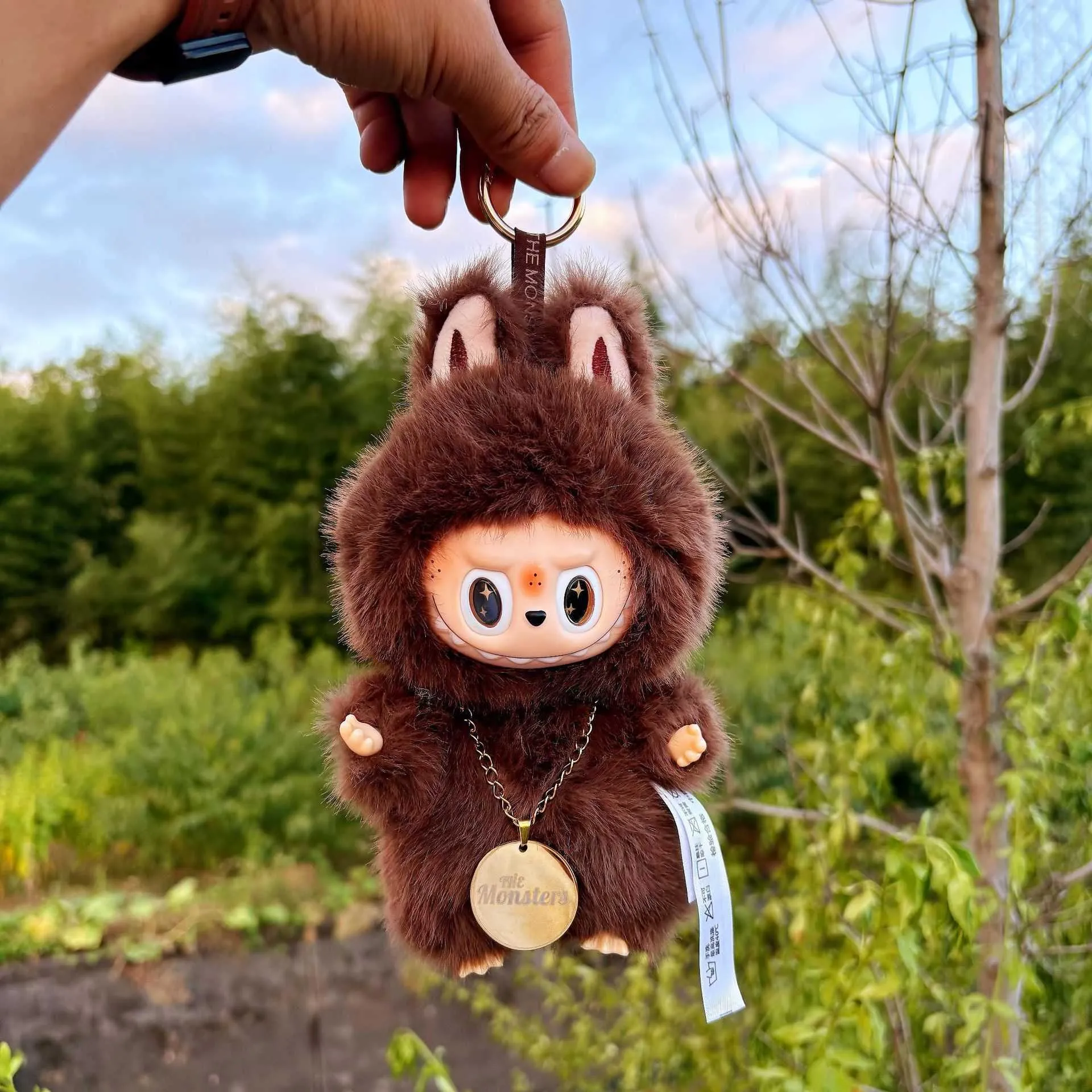 Brown Little Leader Little Angel Labubu Vinyl Plush Doll Cloth Pendant ...