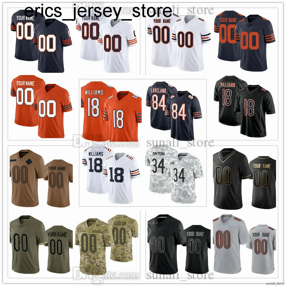 Stitched Men's American Football Shirts Featuring Caleb Williams, DJ ...