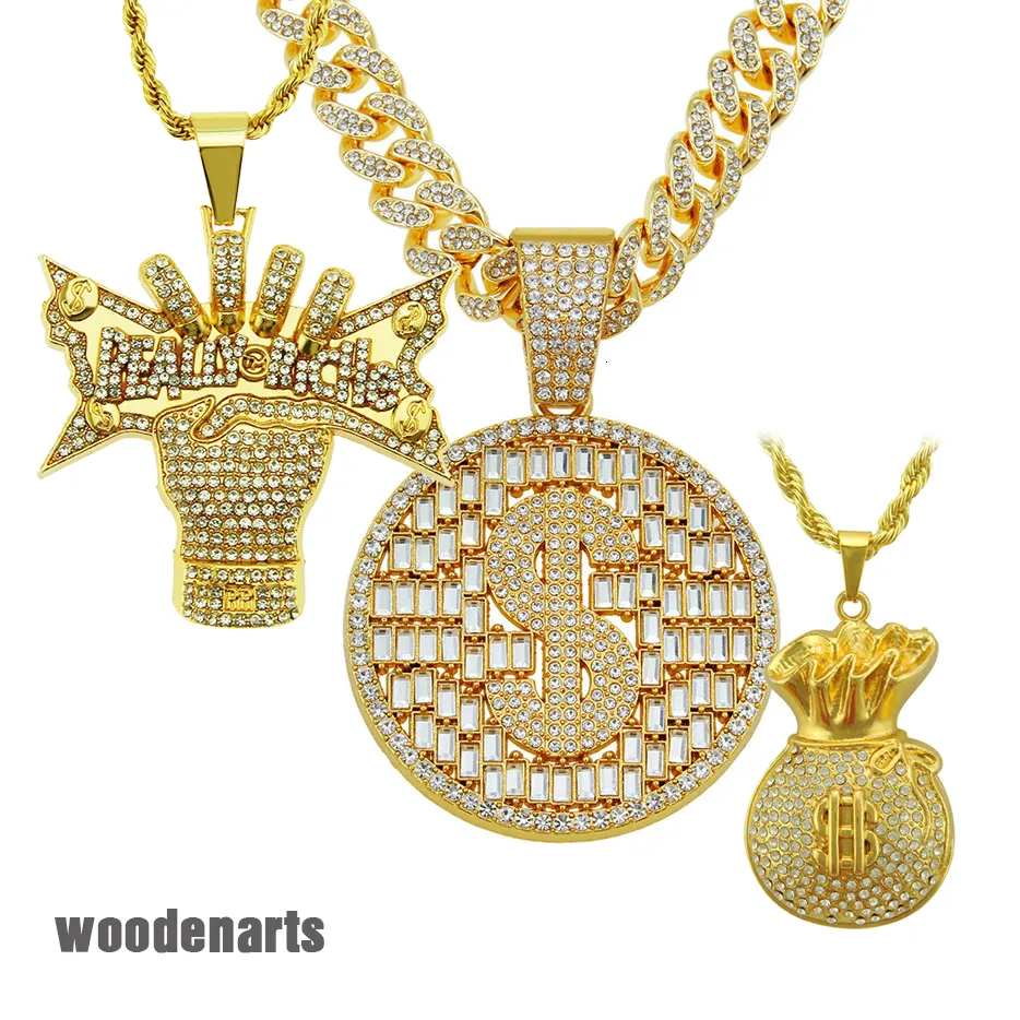 Hip Hop Bling Diamond US Dollar Sign Pendant Necklace... From ...