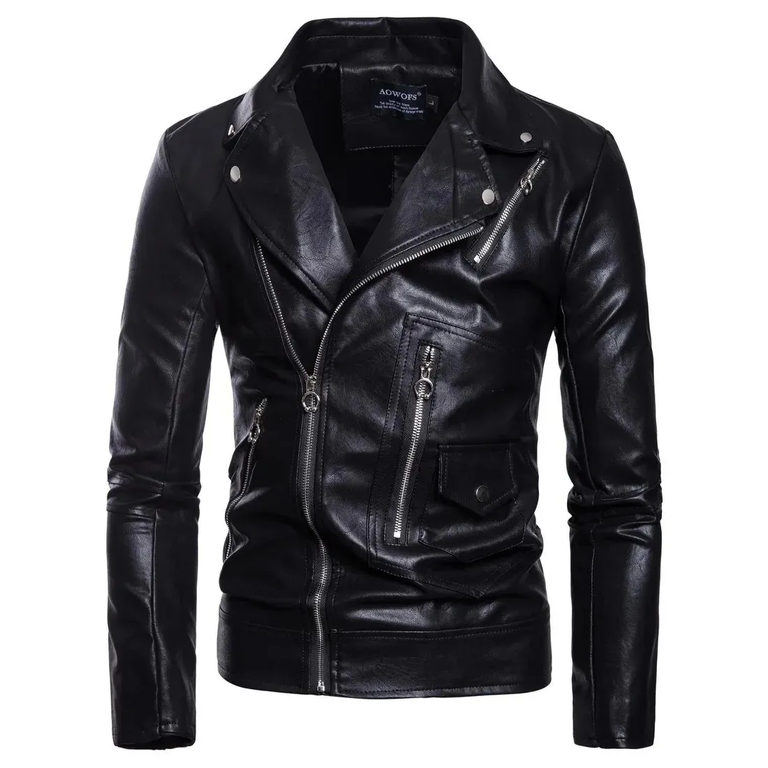 Mens Leather Motorcycle Jacket Retro Tight Fit,... From Long01, $22.07 ...