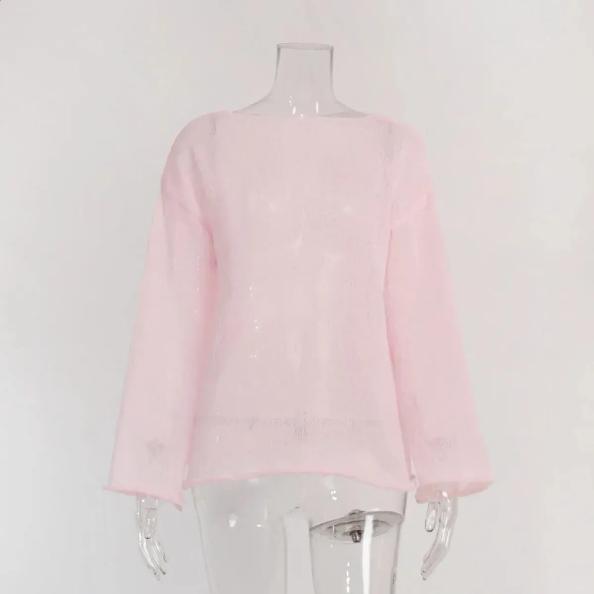 Talenza Loose Fit Acetate Pullover Sweater for Women Batwing Sleeve O ...