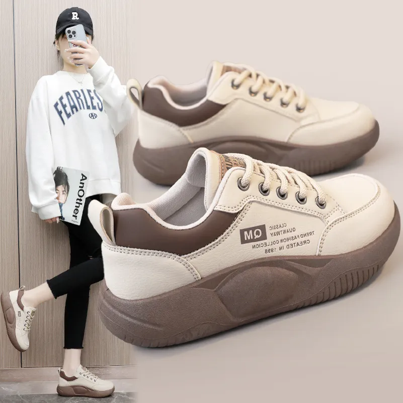 Bulk Spring Women's Thick Sole Elevated Sneakers Shoes For Women Casual ...
