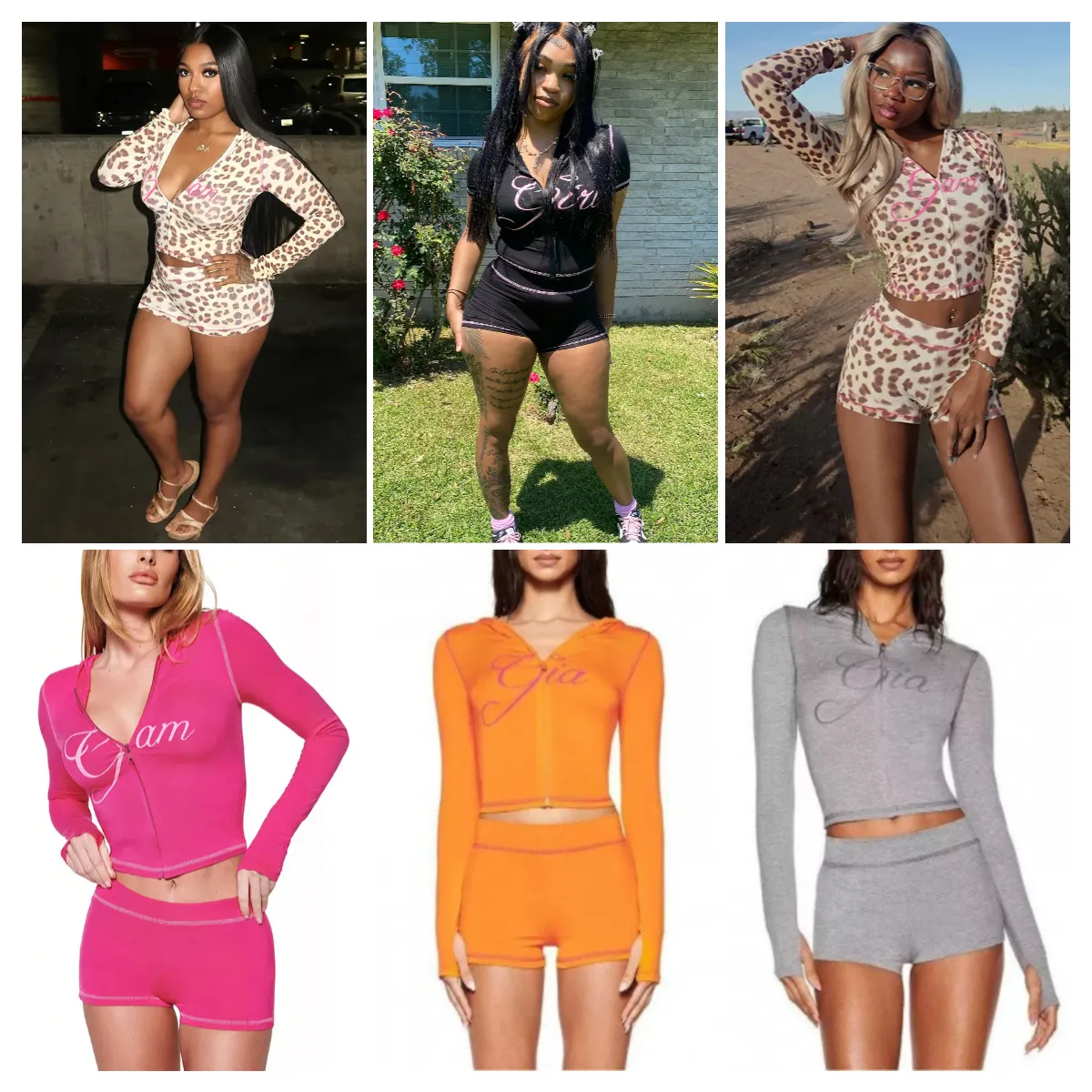 Iamgia Womens Tracksuits Casual Jogging Shorts Set With Letter Print ...