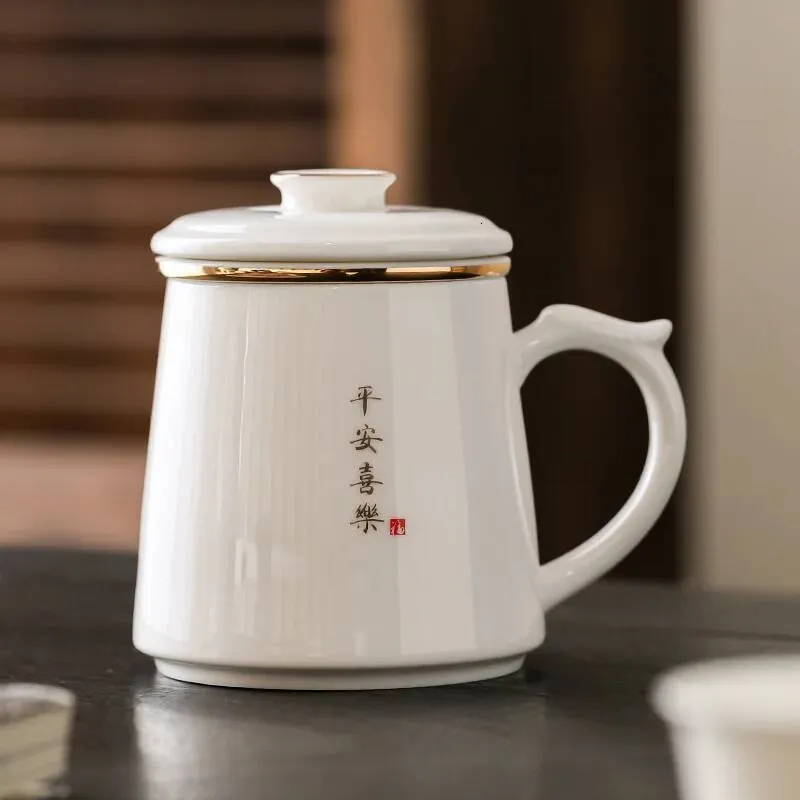 Simple 400ml Ceramic Tea Mugs With Infuser And Lid ... From ...