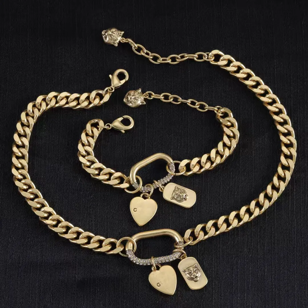 Designer 925S Cuba Chain Gold Charm Necklace With... From ...