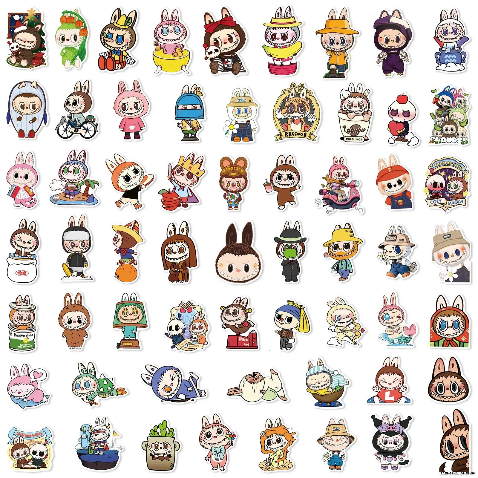 Labubu Character Comic Book Adhesive Labels Bulk... From Dh_afterglow ...
