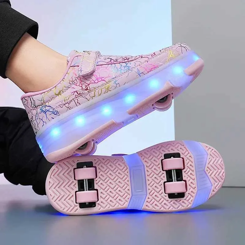 LED Roller Shoes With Roller Wheels For Kids And Adults Dual Purpose ...