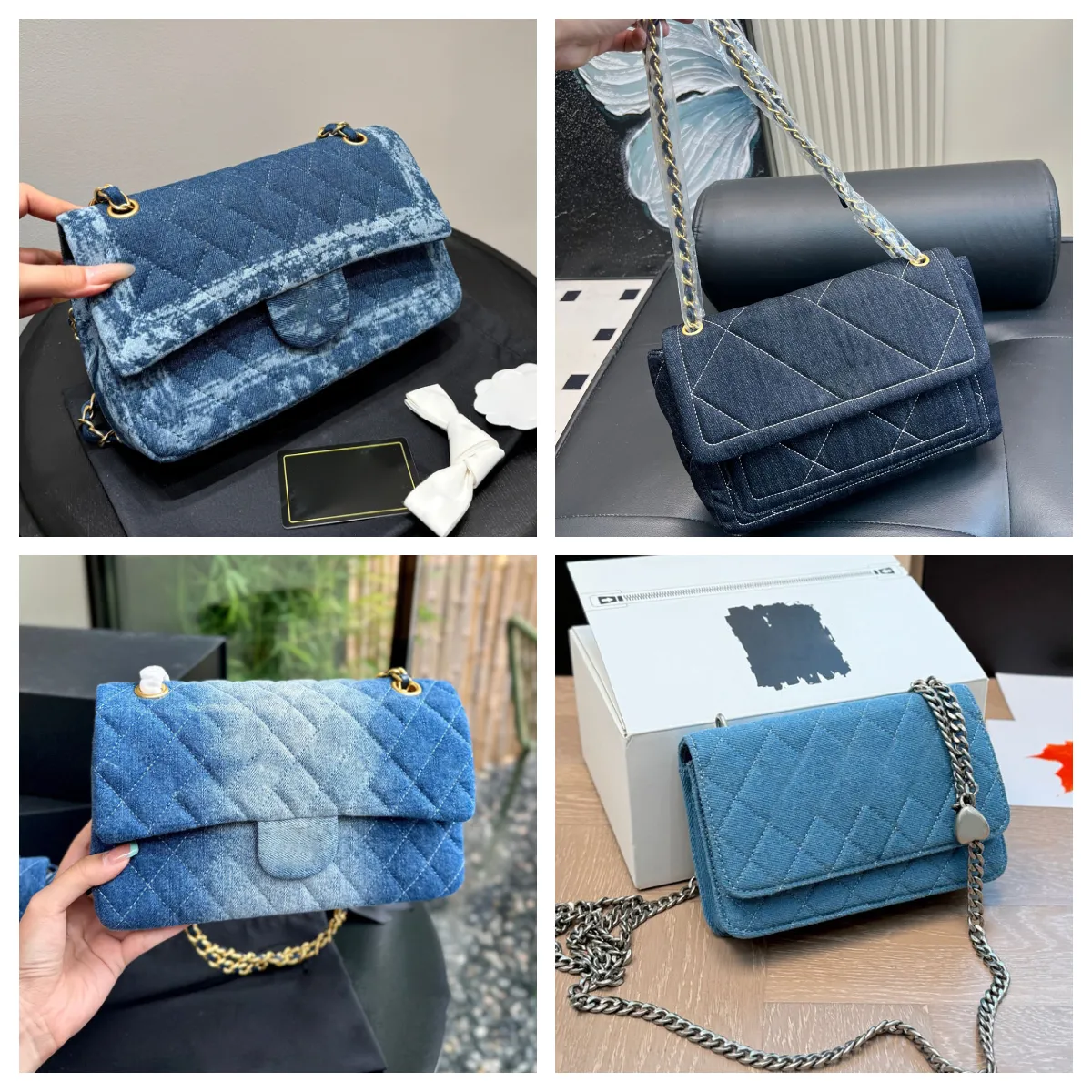 Luxury Designer Denim Bags Womens Blue Denim... From Thetotes, $42.53 ...
