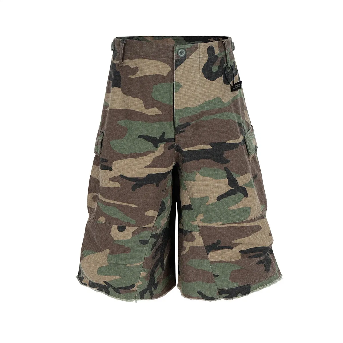 M65 Camouflage Cargo Shorts For Men Wide Leg Baggy Patchwork Over Knee ...