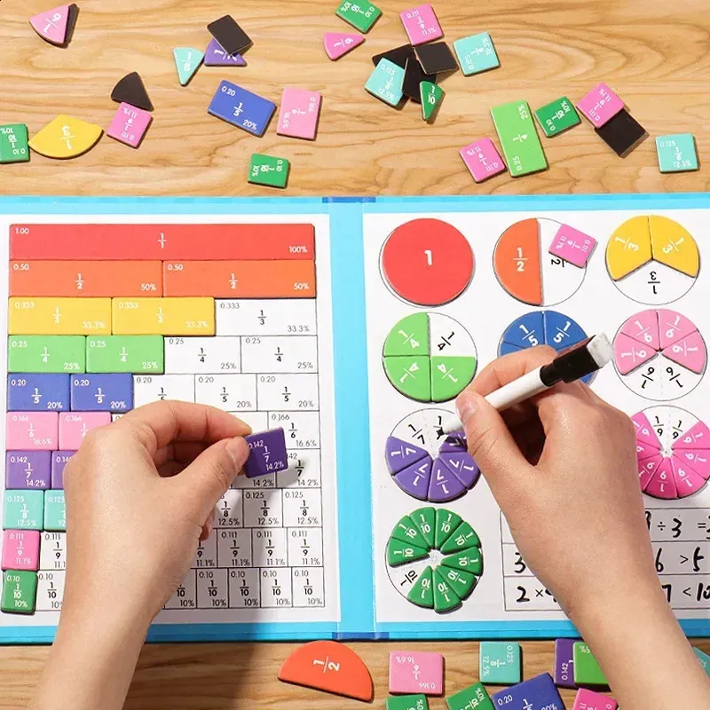 Montessori Fraction Learning Math Toy: Magnetic Arithmetic Teaching ...