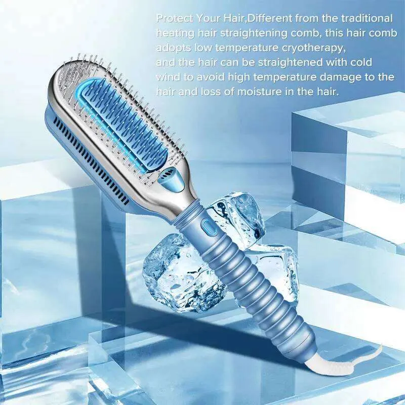 Ice Therapy Straightener Negative Ion Cold Hair Styling Tool with Alloy ...