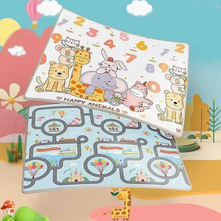 1cm EPE Baby Activity Gym Play Mat, 200x180cm Folding Crawling Carpet ...
