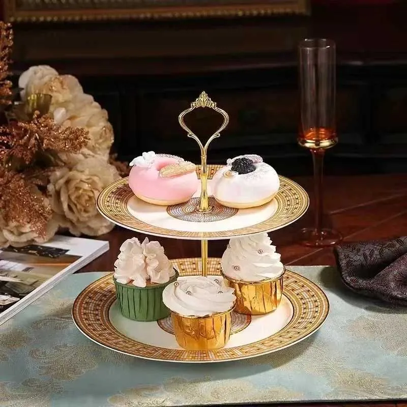 Ceramic Cake Plate Stand Durable Dessert & Fruit Display Rack For ...